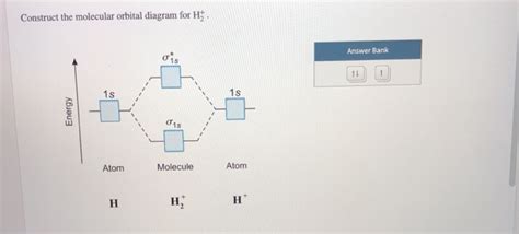 Solved Construct The Molecular Orbital Diagram For H Answer Chegg Com