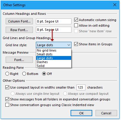 Změňte zobrazení složky Doručená pošta v aplikaci Outlook