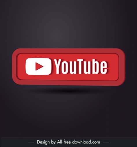 Youtube Logotype Flat Horizontal Tab Shape Vectors Images Graphic Art Designs In Editable Ai
