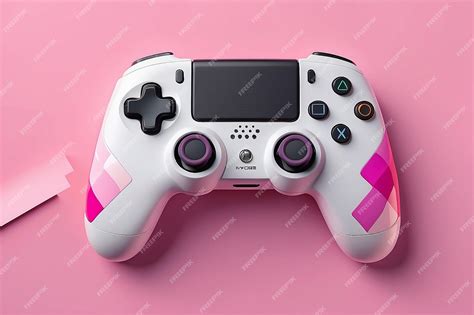 Premium Photo White Standard Game Controller Joystick Gamepad On A