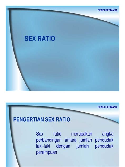 Sex Ratio Dan Dependency Ratio Pdf