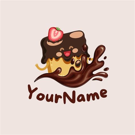 Premium Vector Illustrated Bread And Choco Logo Template