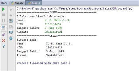 Detail Contoh Program Python Biodata Koleksi Nomer 3