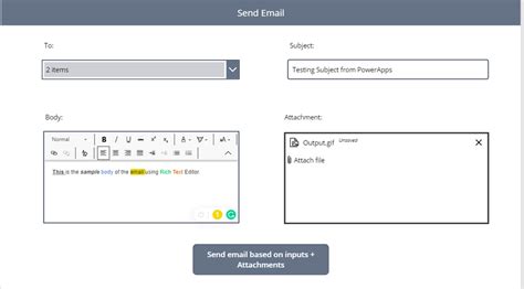 powerapps send email