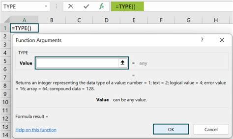 Type Function Excel Formula Examples How To Use