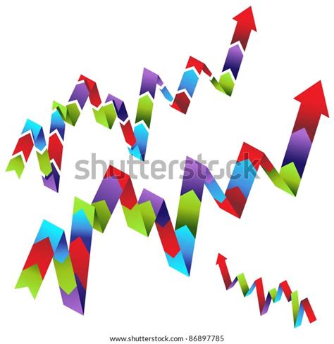 Image Line Graph Arrow Process Chart Stock Vector Royalty Free Shutterstock