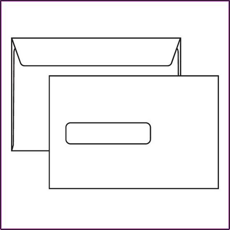 6x9 Window Envelope Template