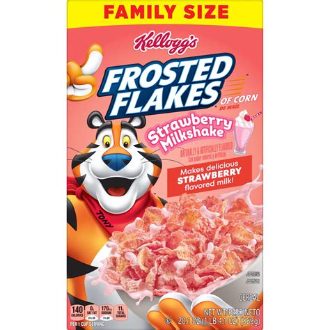 Kelloggs Frosted Flakes Strawberry Milkshake Shop Cereal At H E B