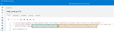 Calling Python Package In Git From Sas Intelligent Decisioning Sas