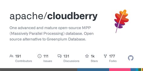 Github Apachecloudberry One Advanced And Mature Open Source Mpp Massively Parallel