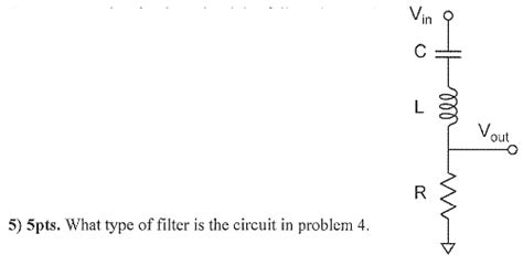 Solved What Type Of Filter Is The Circuit In Problem 4 Chegg Com