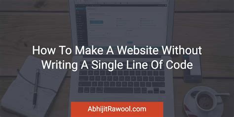 How To Create A Website Without Coding