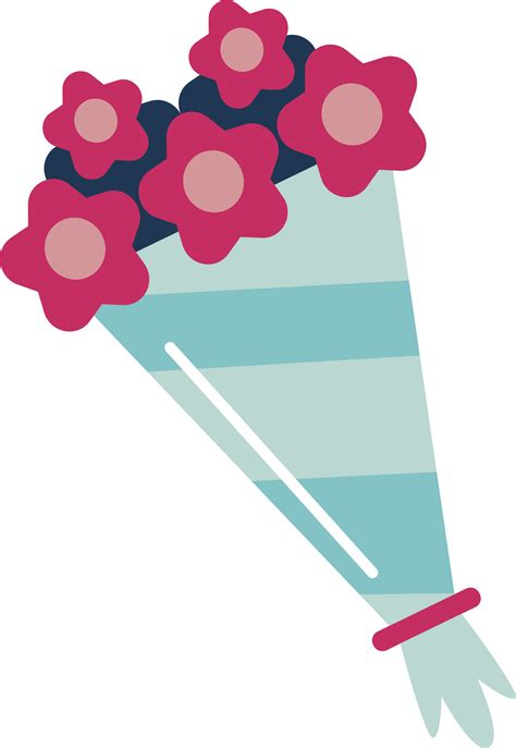 عکس دسته گل کارتونی Png با ساده ترین طراحی و رنگ آمیزی