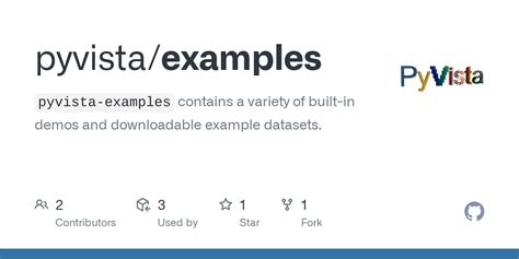 Github Pyvistaexamples `pyvista Examples` Contains A Variety Of