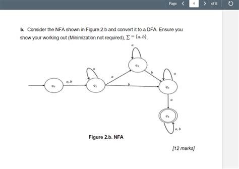 Solved Page of с b Consider the NFA shown in Figure Chegg