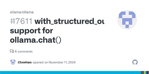 Withstructuredoutput Support For Ollamachat · Issue 7611 · Ollama