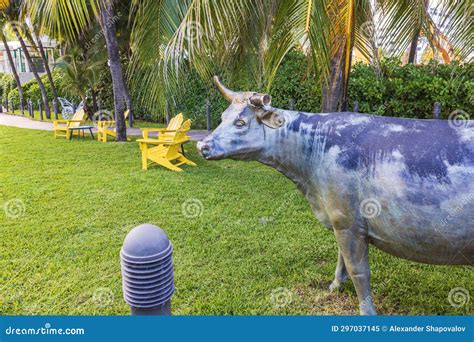 Statue Of Blue Velociraptor Which Stars In Jurassic World In Valletta