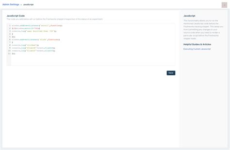 Executing Javascript For Experiments Freshsales