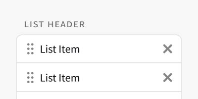 Draggable List Basis Design System