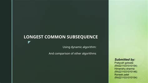 Daarealtimepptxto Design An Algorithm To Determine The Longest