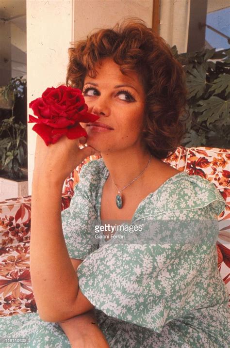 Claudia Cardinale During A Photo Shoot At The Hotel Villa Real