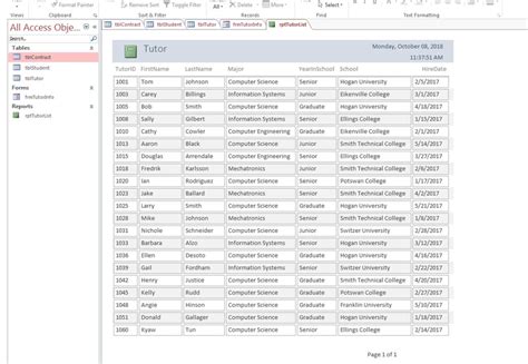 Home Create External Data Database Tools Fields Table