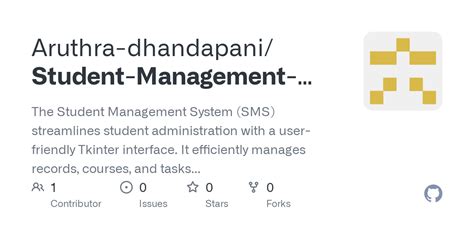 GitHub Aruthra Dhandapani Student Management System The Student