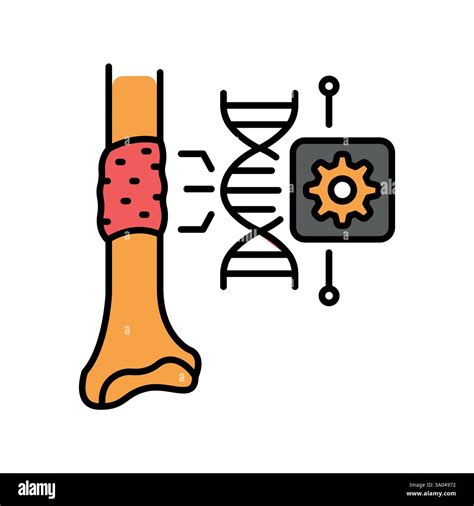 Tissue Engineering Color Line Icon Vector Isolated Element Editable Stroke Stock Vector Image