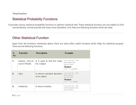 Built In Functions And Simple Programs In Rpdf Science