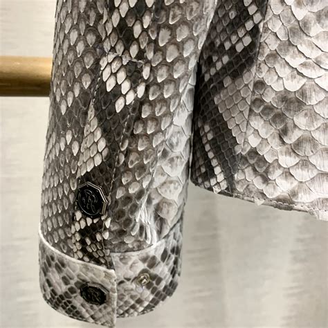 Sr Python Leather Shirt Leather Guys