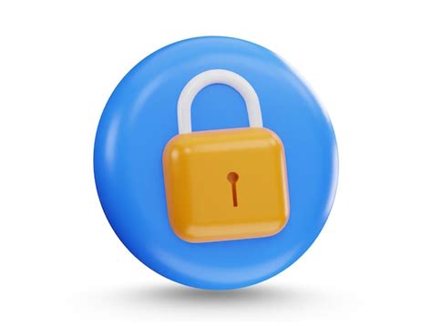 Premium Psd Psd Padlock Icon 3d Rendering Vector Illustration