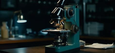 Premium Photo Microscope On The Table Generative Ai