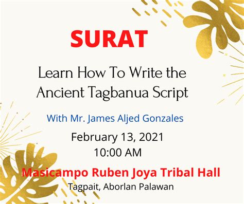 Tagbanua Surat Workshop