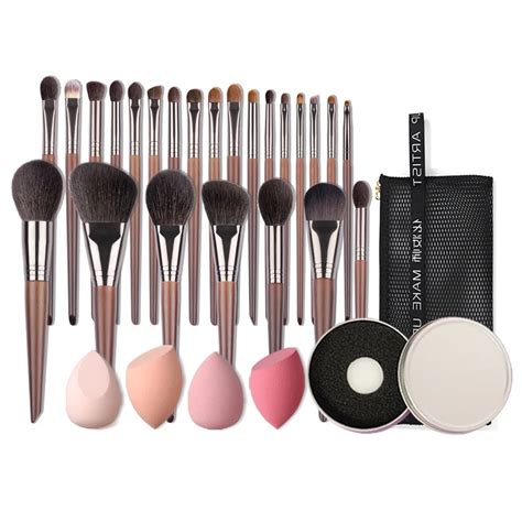 Ovw Set Mit Nat Rlichen Make Up Pinseln Lidschatten Make Up Pinsel Ziegenhaar Gesicht Puder