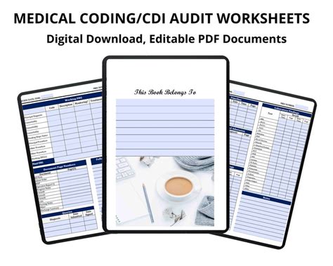 CDI Audit Worksheet For Medical Coder Editable Template DRG Validation