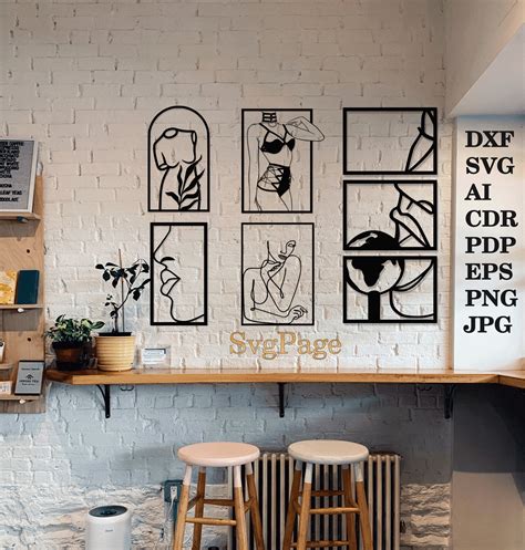 Sexy Women Nude Laser Cut Svg Dxf Files Wall Art Sticker Glowforge
