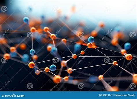 Intricate Gene Structure With Lines And Nodes Beautifully Rendered In 3d Stock Illustration