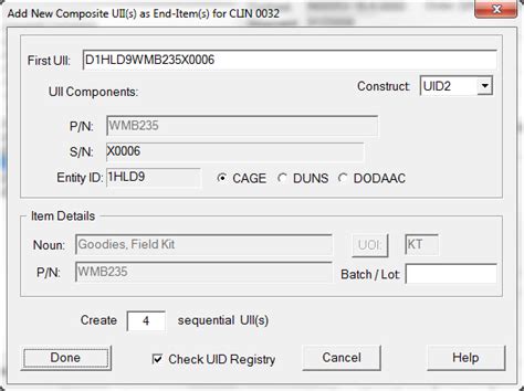 Uid Support Shipment Uids Adding Range Of Uiis
