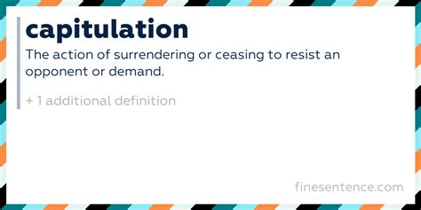 Capitulation Definition Meaning And Examples In English