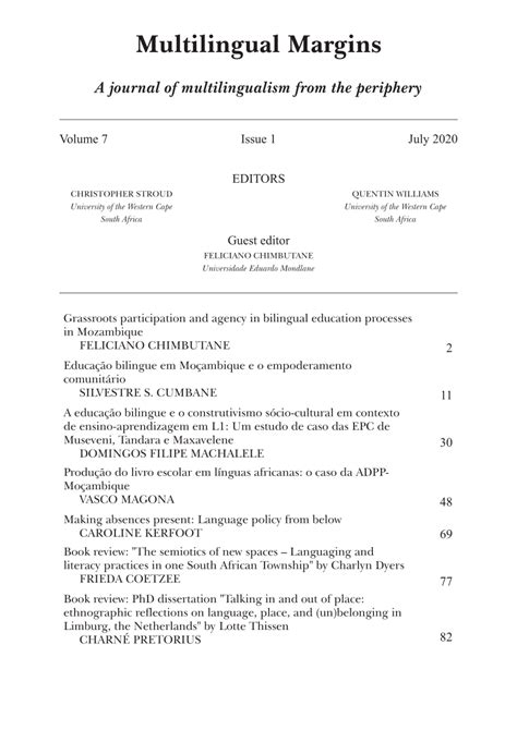 Pdf Multilingual Margins