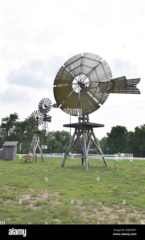Windmills At The Shattuck Windmill Museum And Park In Shattuck Oklahoma Railroad Eclipse