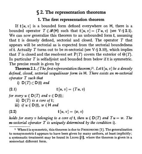 Functional Analysis First Representation Theorem For Sesquilinear