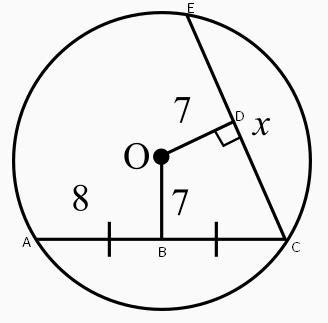 In The Given Circle Below Determine The Value Of X Homework Study Com