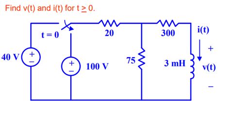 Solved Find V T And I T For T0 Chegg Com