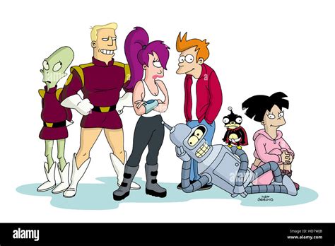 Futurama Kif Kroker Zapp Brannigan Leela Fry Bender Nibbler Amy 1999 Presenttm And