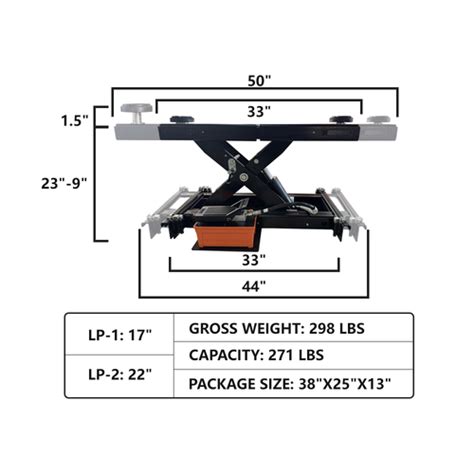 Motooltech Rolling Jack For Kt 4h1104h850 4 Post Lift 5000 Lbs Lifting