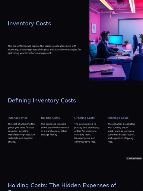 Understanding Inventory Costs A Comprehensive Guide Pdf Inventory Production And Manufacturing