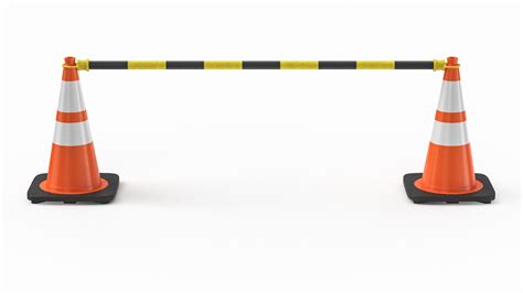 Traffic Cone Bar 01 Model Turbosquid 2045644