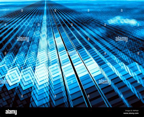 Glossy Cubes Background Abstract Computer Generated Image Digital Art Blue Way Consist Of