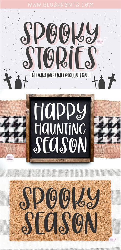 Instant OTF Font DOWNLOAD Spooky Stories Cute Etsy
